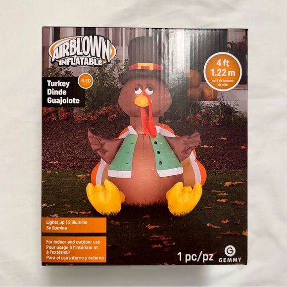Gemmy | Holiday | Gemmy Airblown Inflatable Turkey Indoor Outdoor Led ...